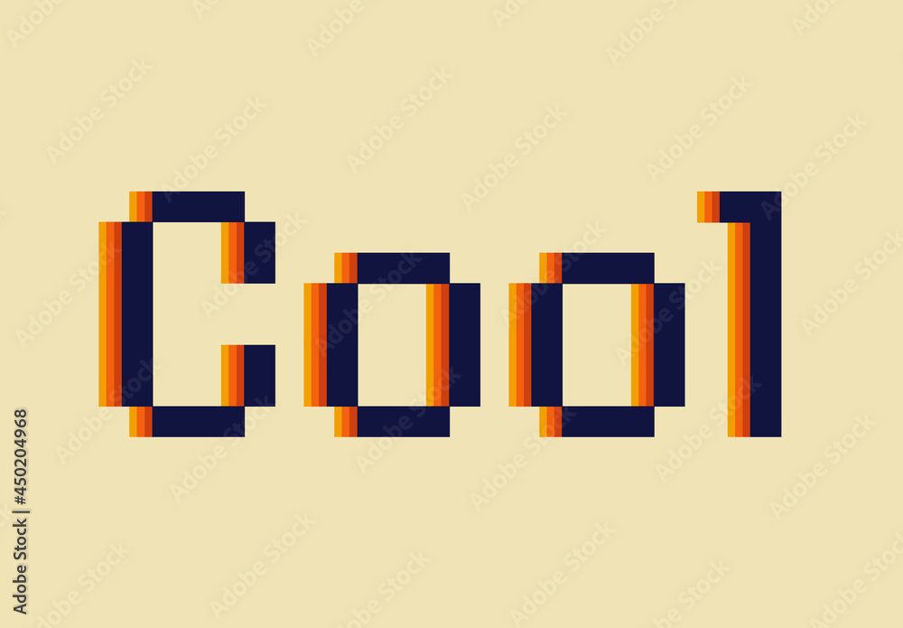 Pixel Style Text Effect Stock Template | Adobe Stock