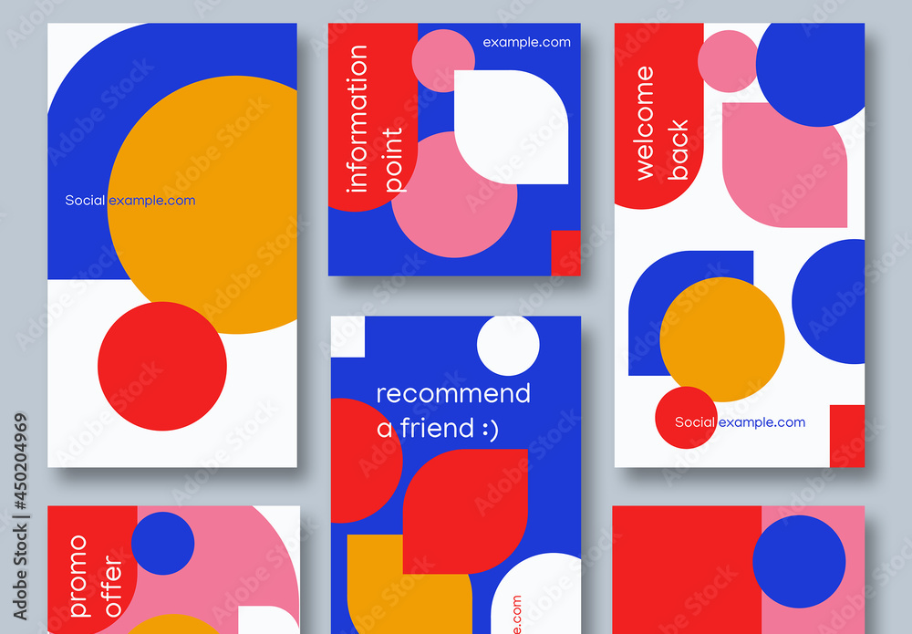 Postcard Set Stock Template | Adobe Stock