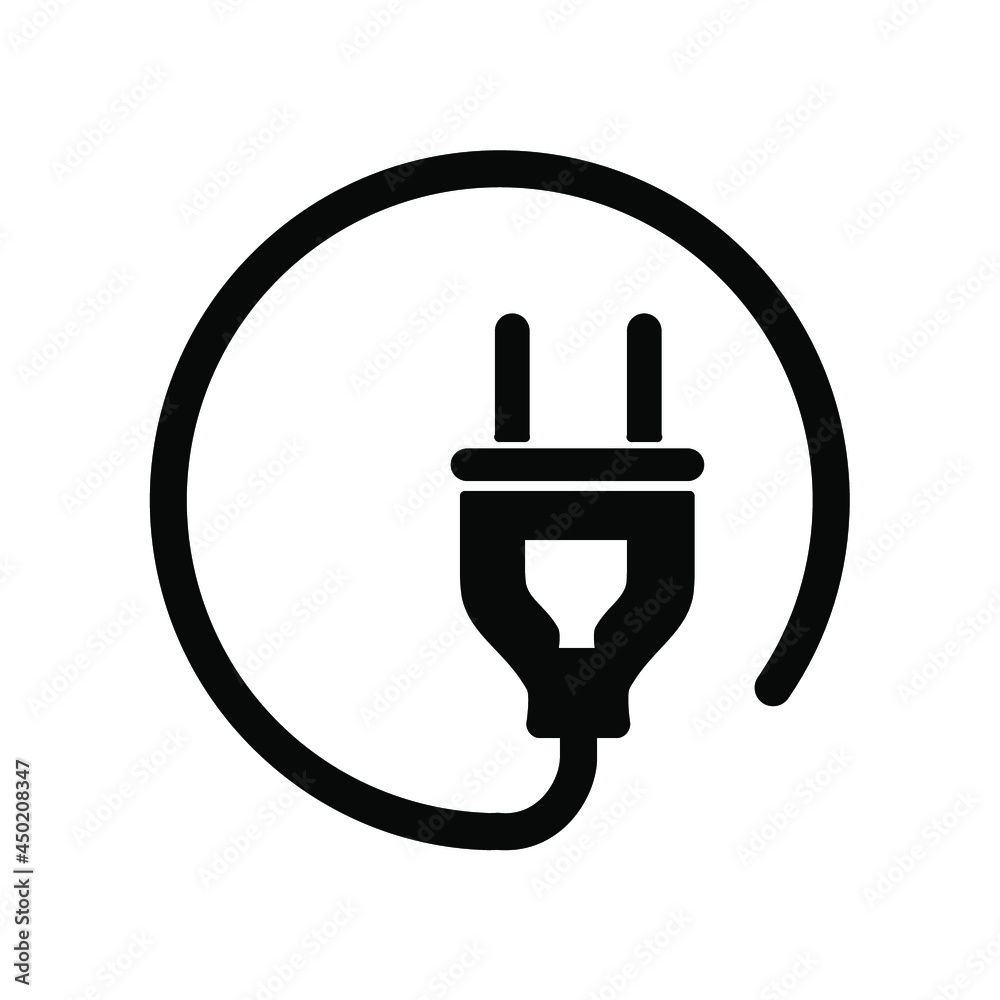 plug cable icons symbol vector elements for infographic web Stock ...