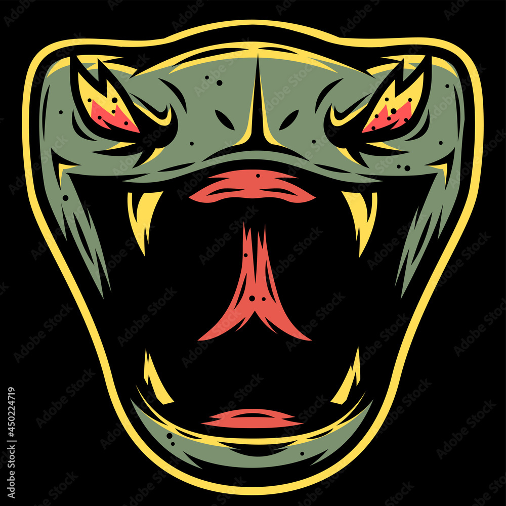 Snake head from wild animals vector set Stock Vector | Adobe Stock