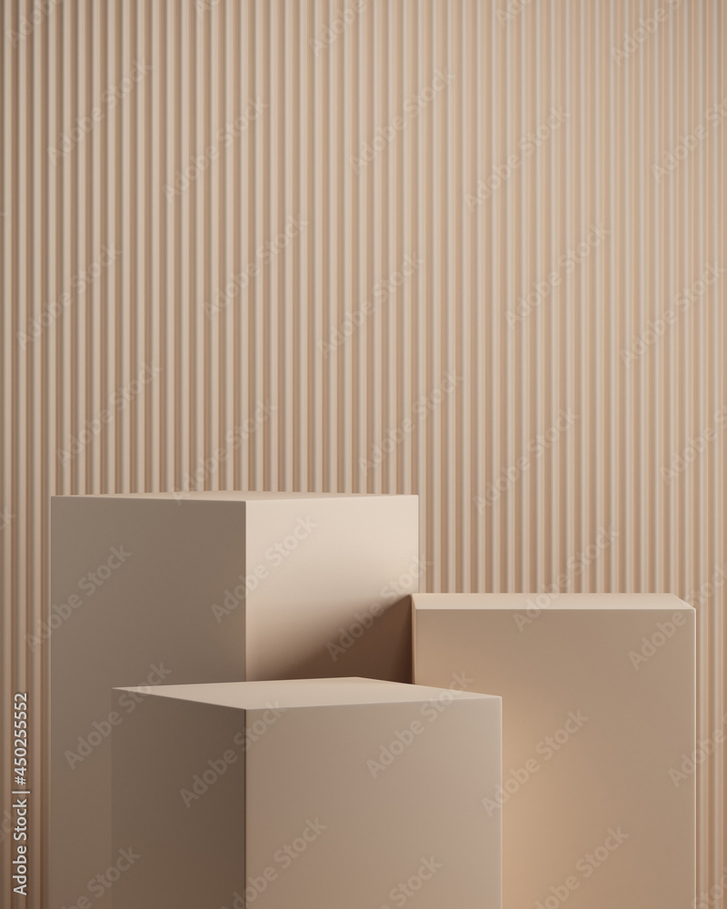 Minimal background.podium with brown background for product ...