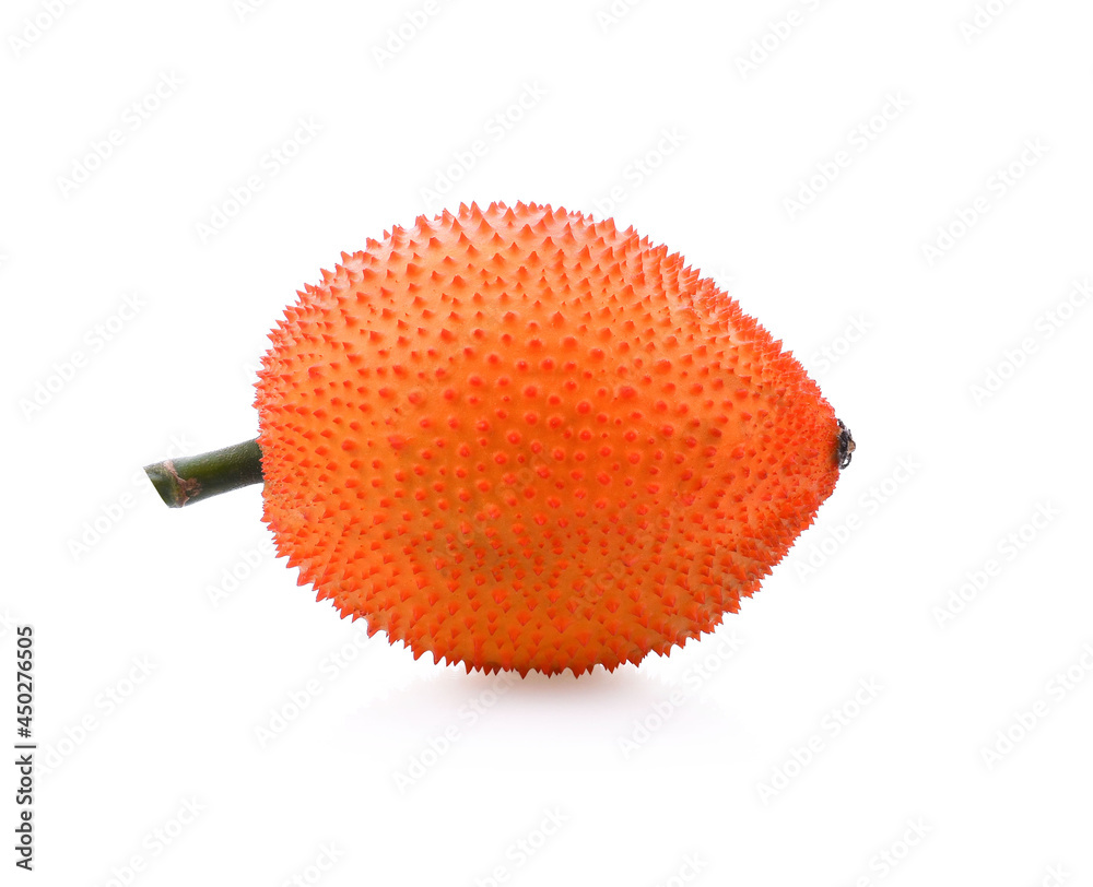 Closeup Gac fruit ( known as Spring Bitter Cucumber, baby jackfruit ...