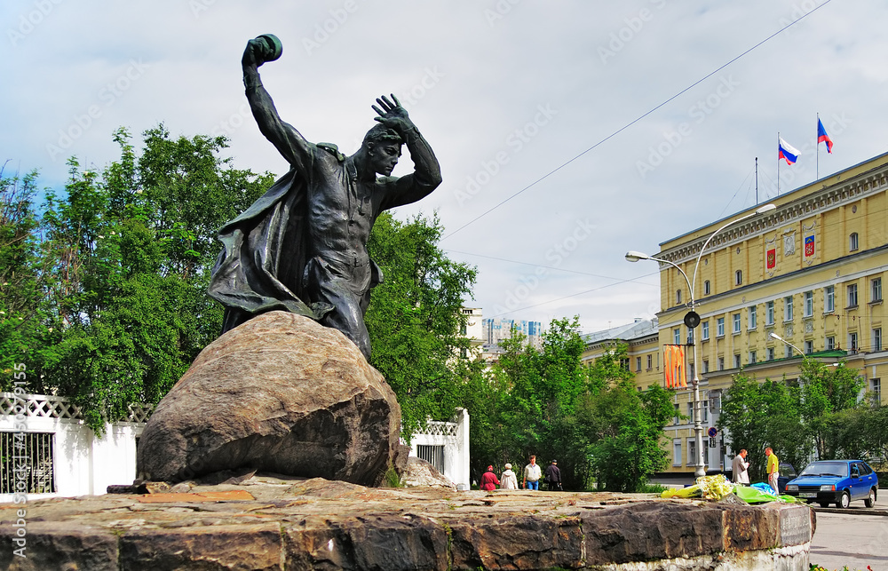 Murmansk, Russia. Monument to Anatoly Bredov, the Hero of the Soviet ...