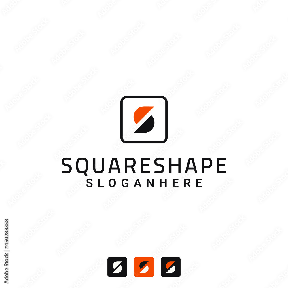 Letter S logo on square shape design for modern company logo design ...