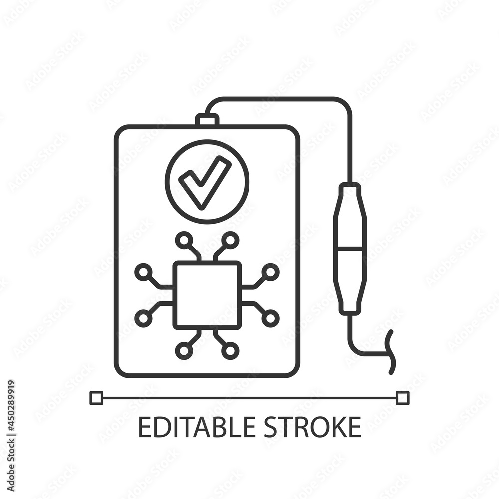 Intelligent recognition linear manual label icon. Adapting to device ...