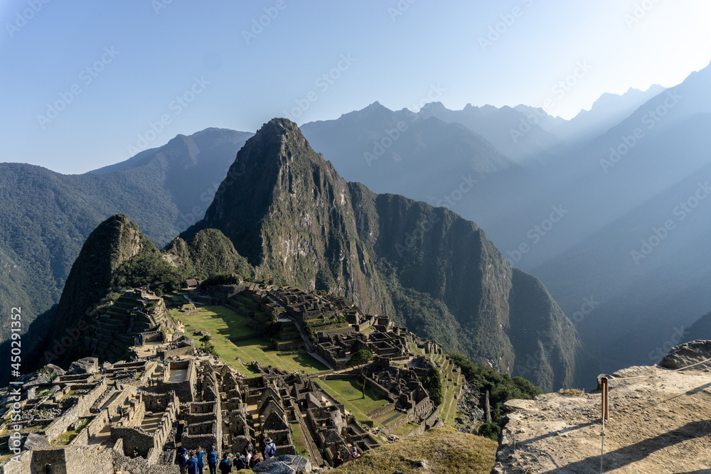 Mysterious landscape of Machu Picchu. Machu Picchu is an ancient ...