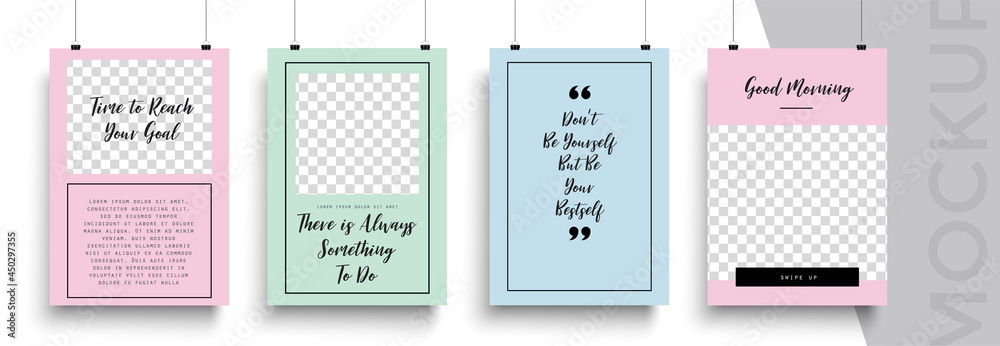Set of Editable poster template. Can be used for poster, brochure ...