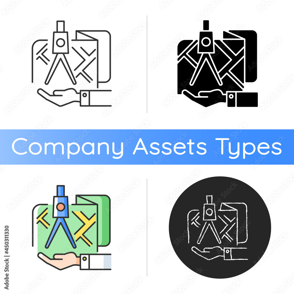 Land owning icon. Real estate ownership. Investment asset. Private ...