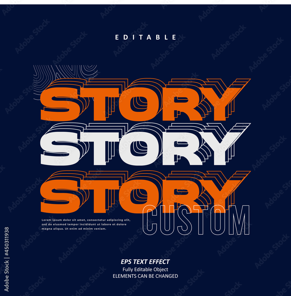 Story Title line text effect editable premium vector Stock Vector ...