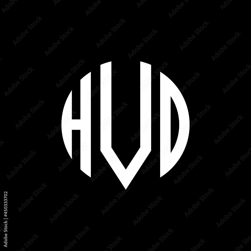 HVO letter logo design. HVO modern letter logo with black background ...