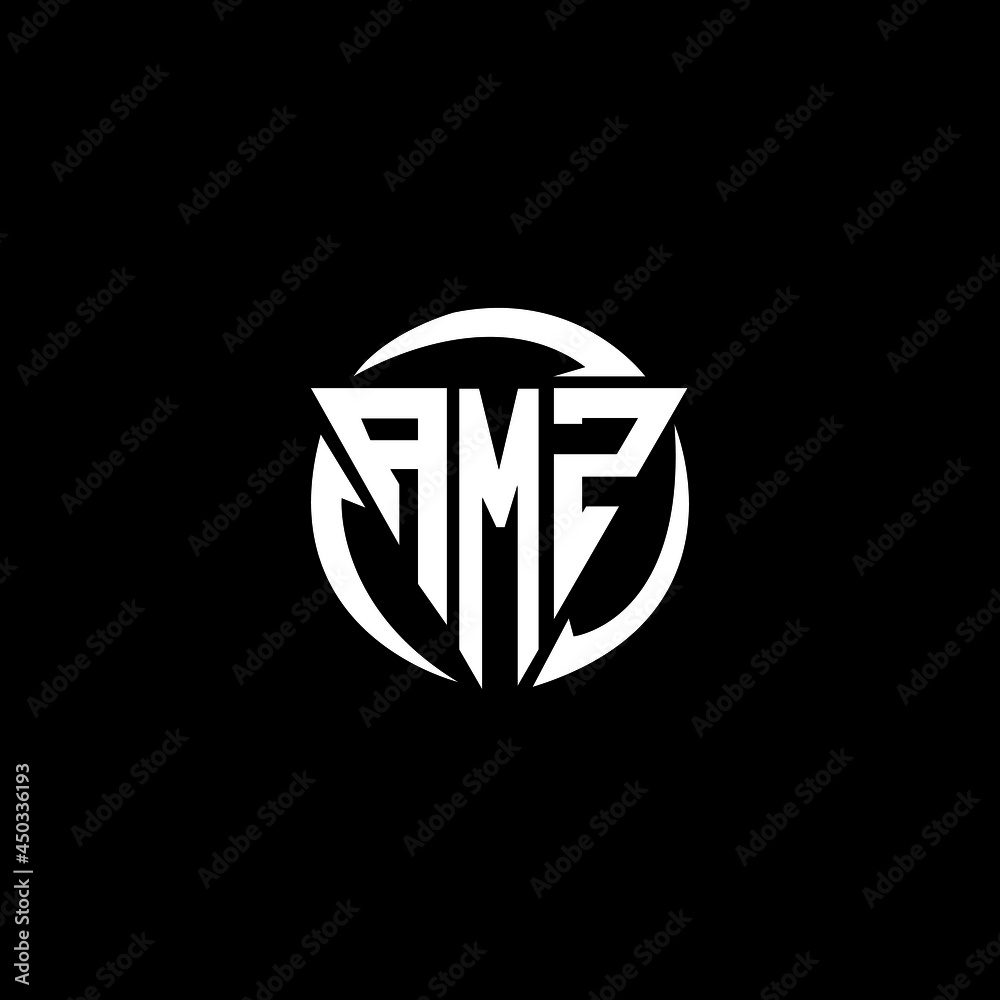 AMZ letter logo abstract design. AMZ unique design, AMZ letter logo ...