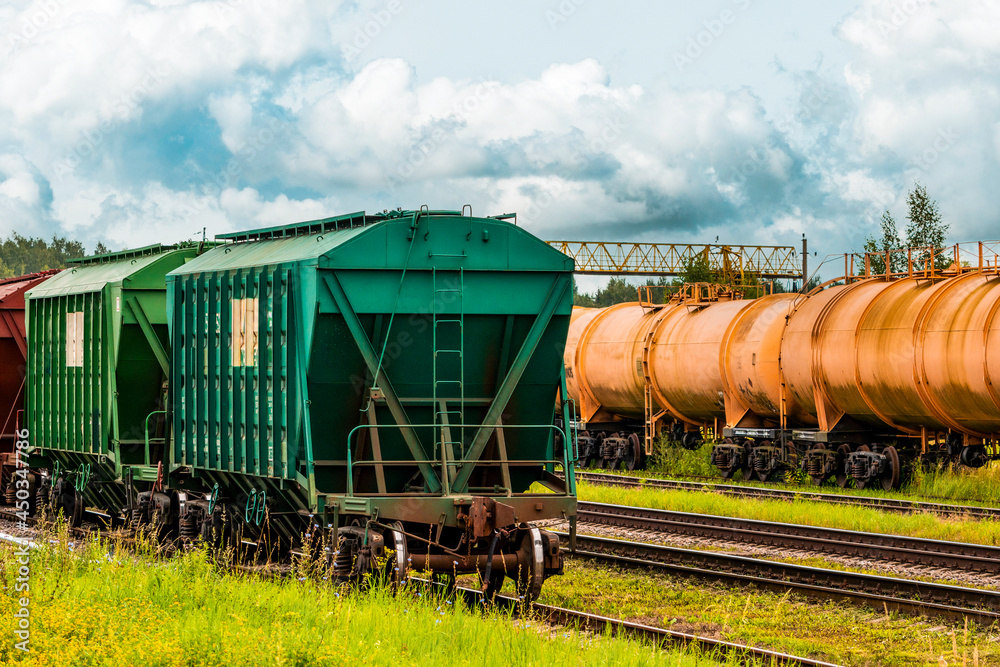 Grain carrier freight car for transportation of bulk cargo of grain ...
