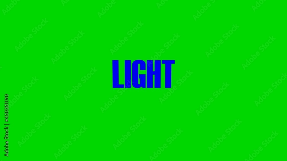 LIGHT and HEAVY, Words of opposite concepts 4K.2D animation. Stock ...