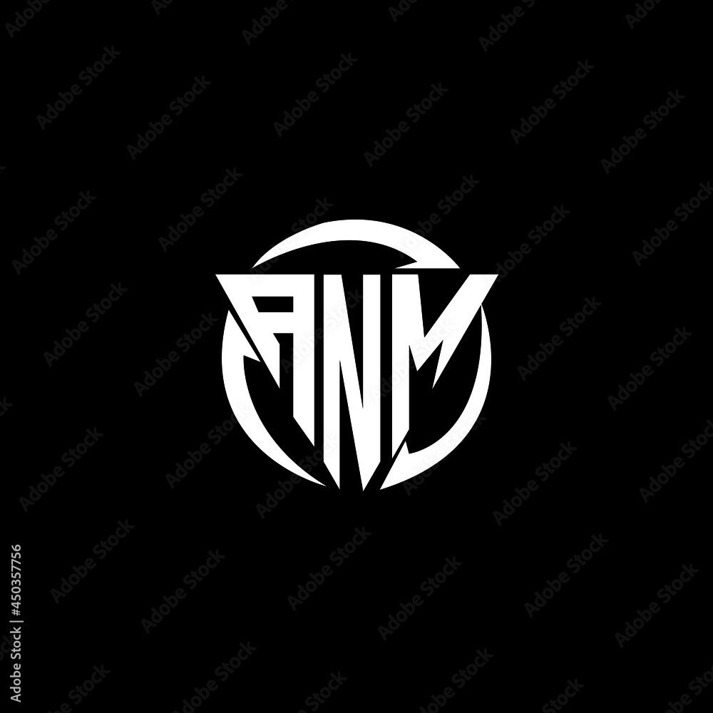 ANM letter logo abstract design. ANM unique design, ANM letter logo ...