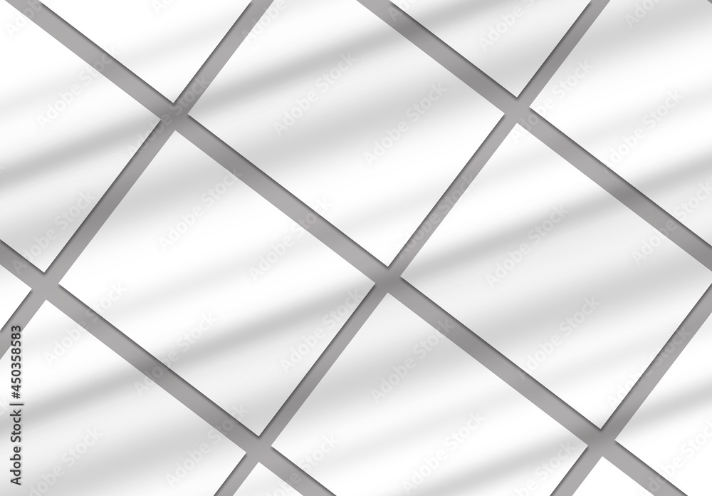 Diagonal rectangular poster mockups lying on neutral Grey Floor With ...