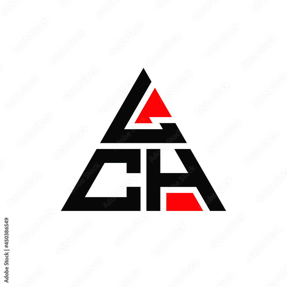 LCH triangle letter logo design with triangle shape. LCH triangle logo ...