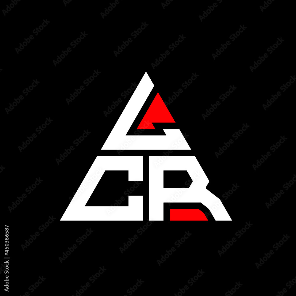 LCR triangle letter logo design with triangle shape. LCR triangle logo ...