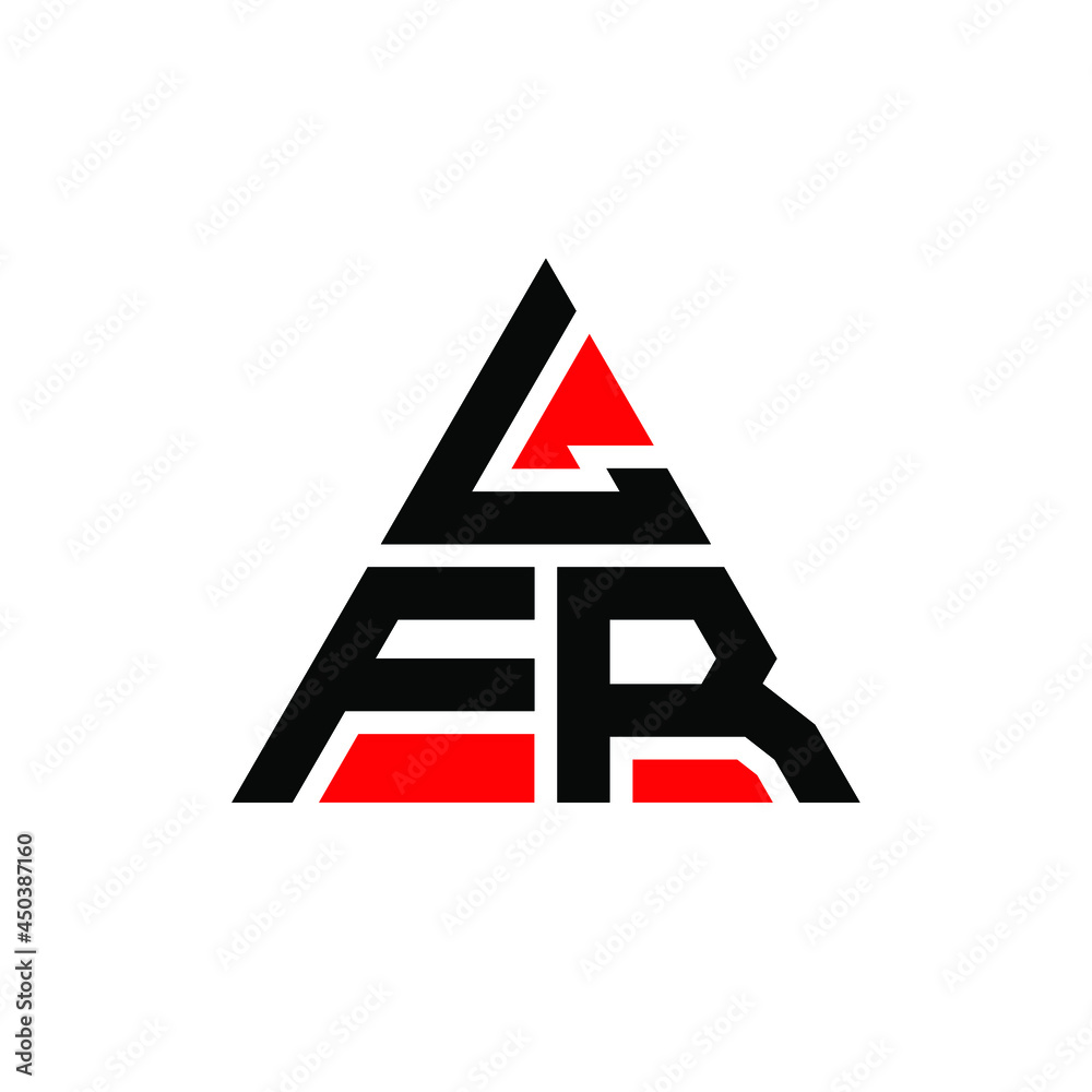 LFR triangle letter logo design with triangle shape. LFR triangle logo ...