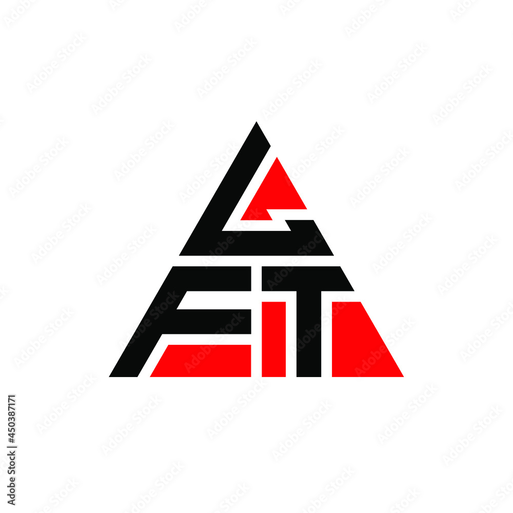 LFT triangle letter logo design with triangle shape. LFT triangle logo ...