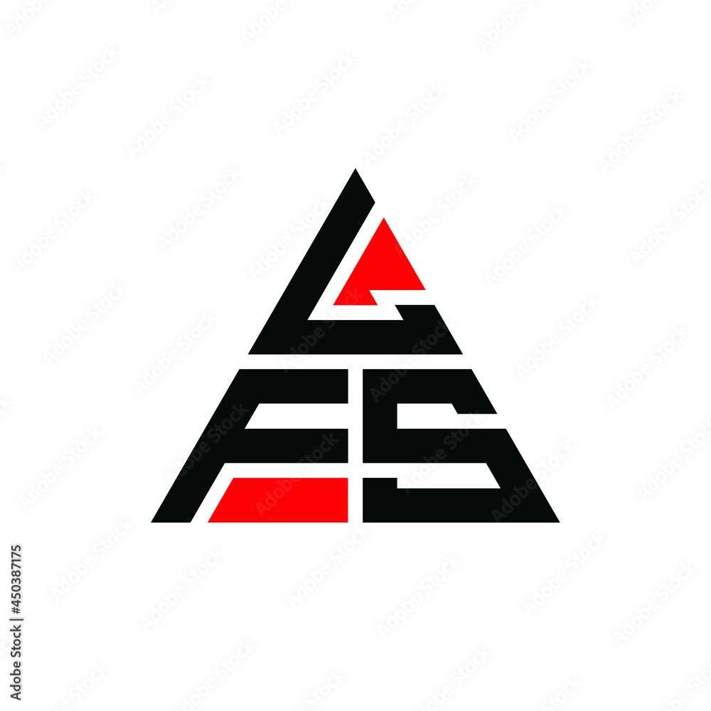 LFS triangle letter logo design with triangle shape. LFS triangle logo ...
