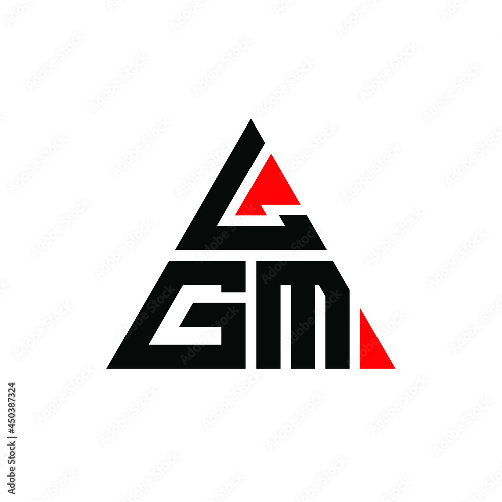 LGM triangle letter logo design with triangle shape. LGM triangle logo ...