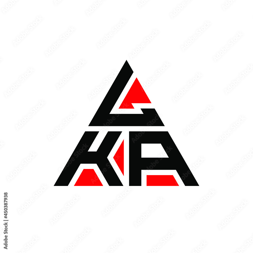 LKA triangle letter logo design with triangle shape. LKA triangle logo ...