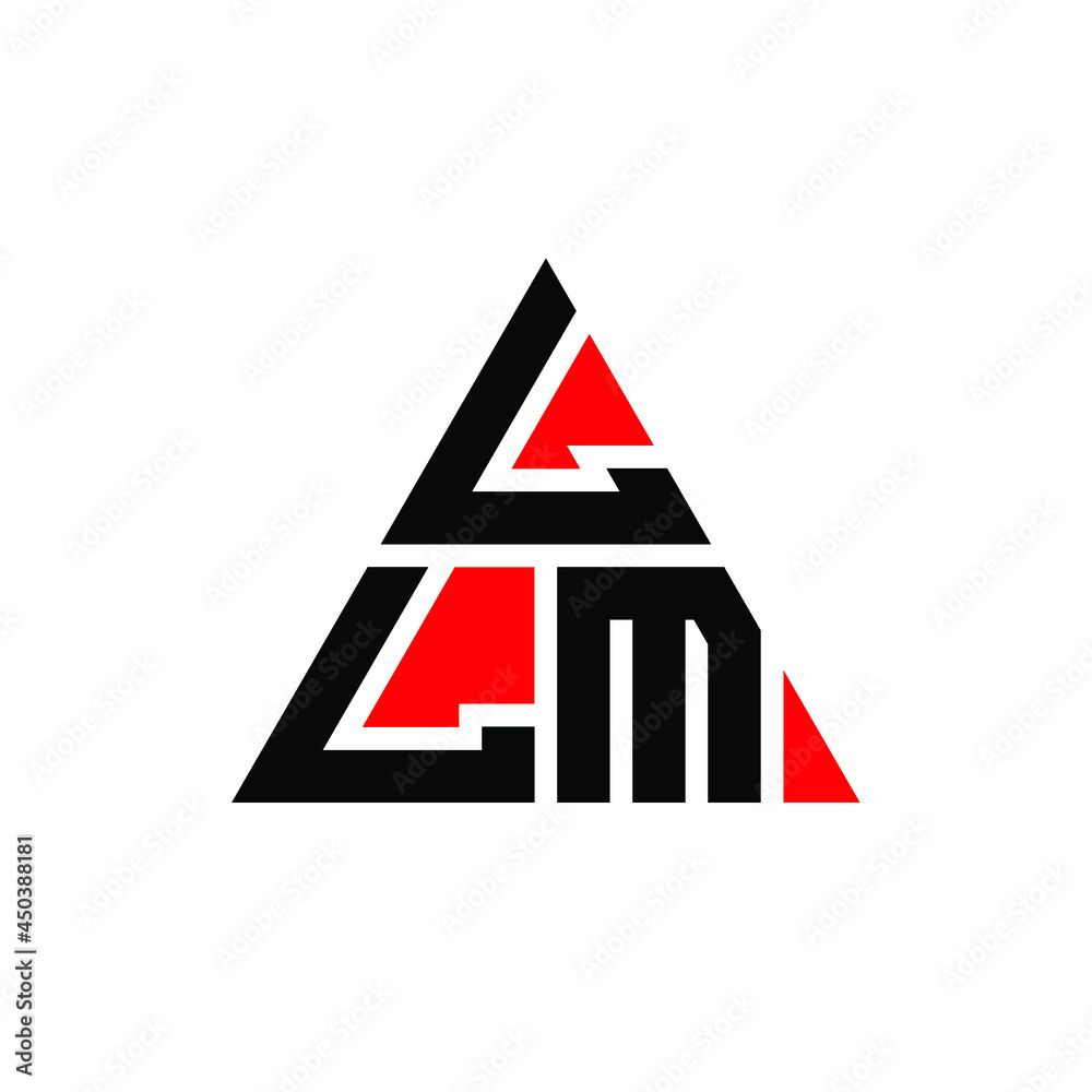 LLM triangle letter logo design with triangle shape. LLM triangle logo ...