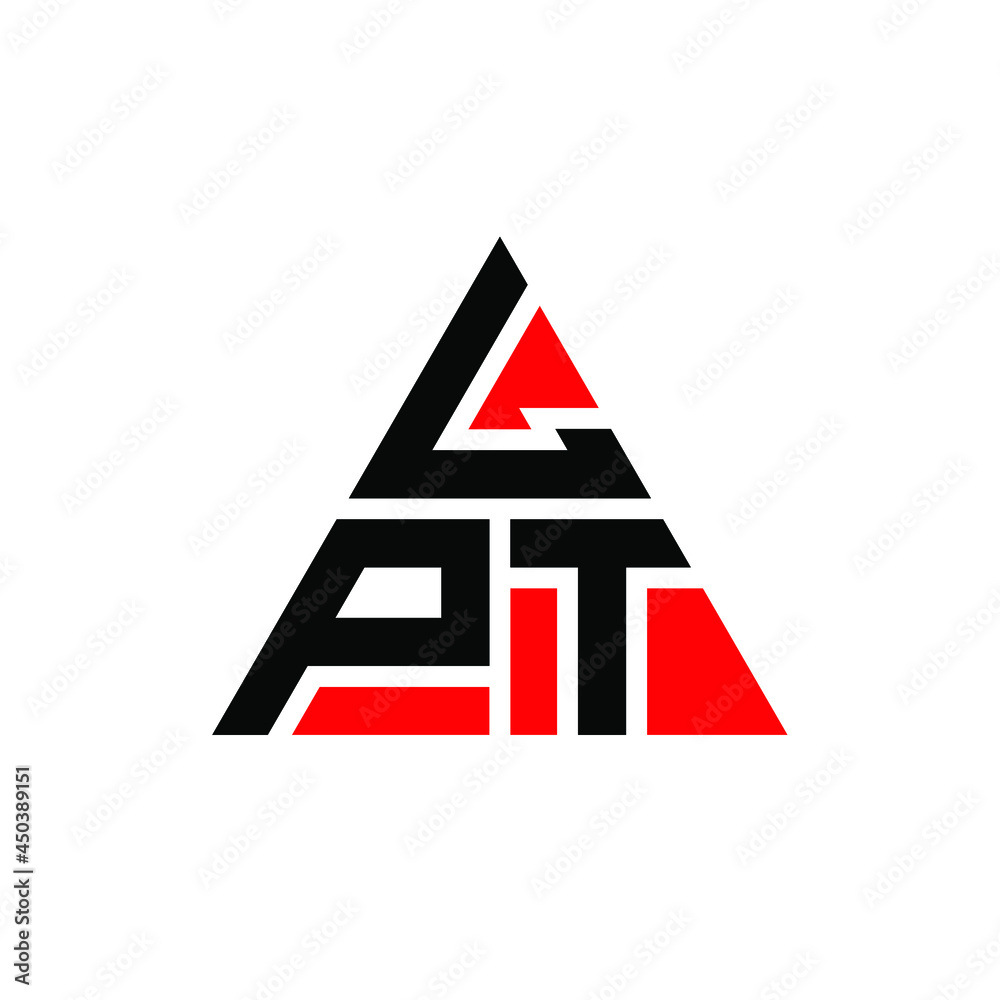 LPT triangle letter logo design with triangle shape. LPT triangle logo ...