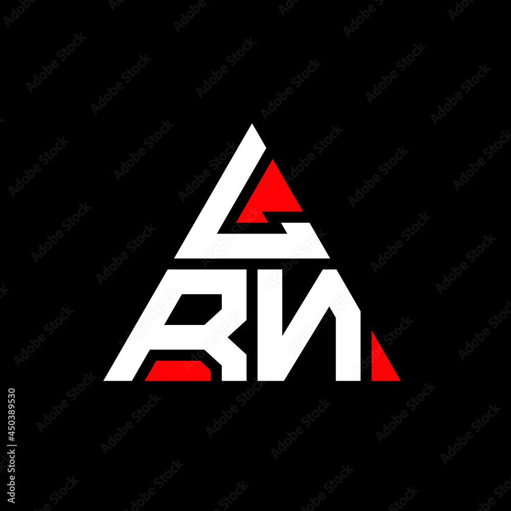 LRN triangle letter logo design with triangle shape. LRN triangle logo ...