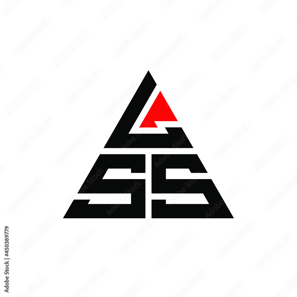 LSS triangle letter logo design with triangle shape. LSS triangle logo ...