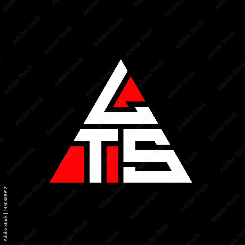 LTS triangle letter logo design with triangle shape. LTS triangle logo ...