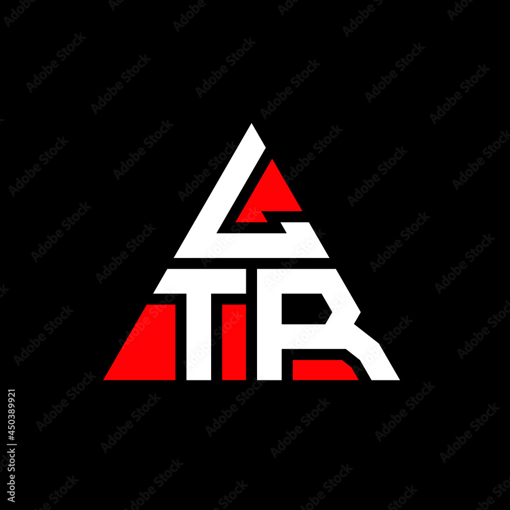 LTR triangle letter logo design with triangle shape. LTR triangle logo ...