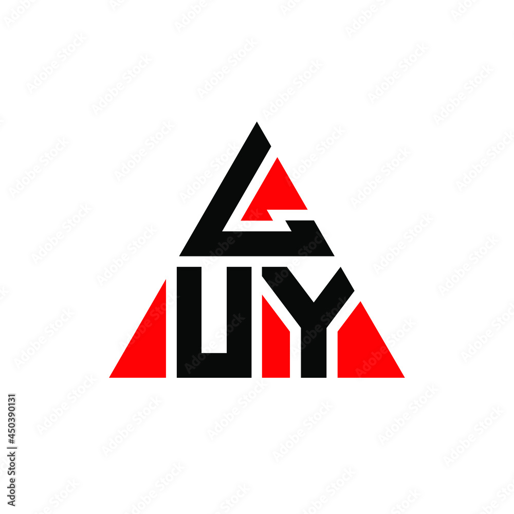 LUY triangle letter logo design with triangle shape. LUY triangle logo ...