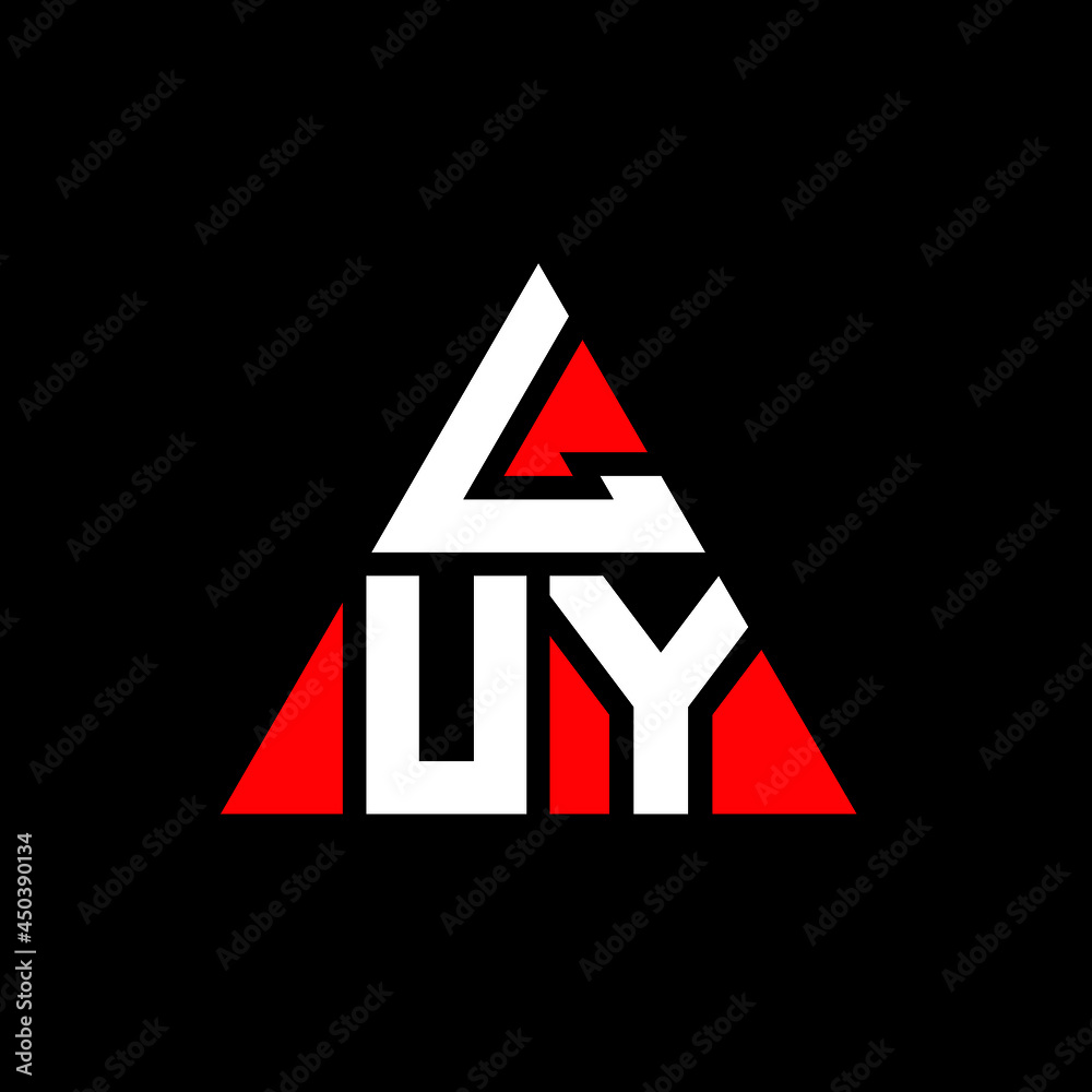 LUY triangle letter logo design with triangle shape. LUY triangle logo ...