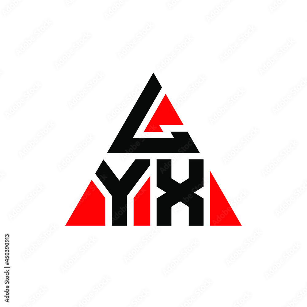 LYX triangle letter logo design with triangle shape. LYX triangle logo ...