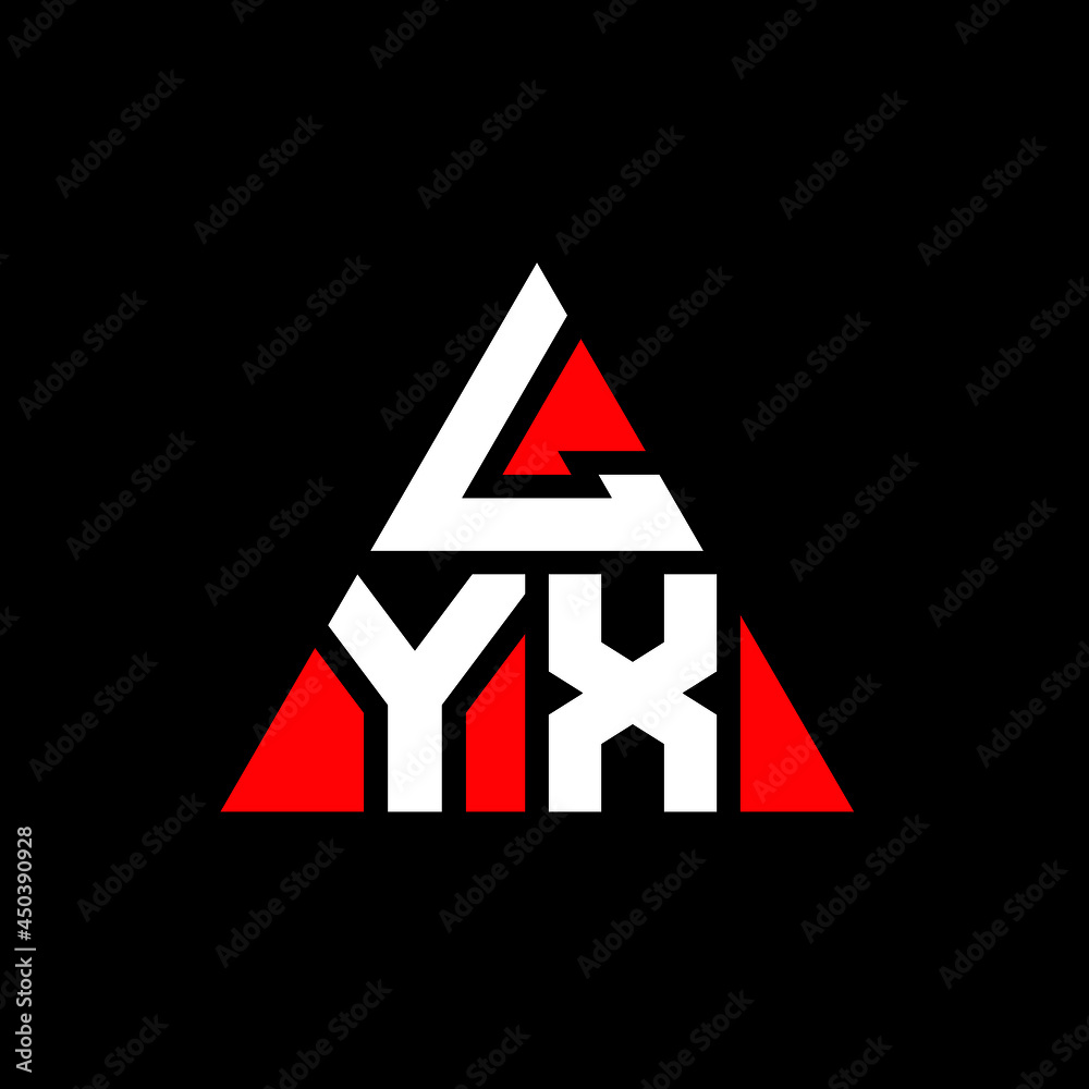 LYX triangle letter logo design with triangle shape. LYX triangle logo ...