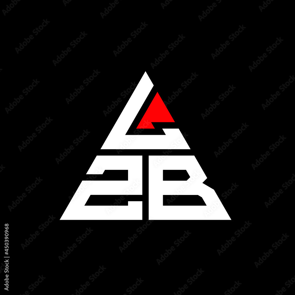 LZB triangle letter logo design with triangle shape. LZB triangle logo ...
