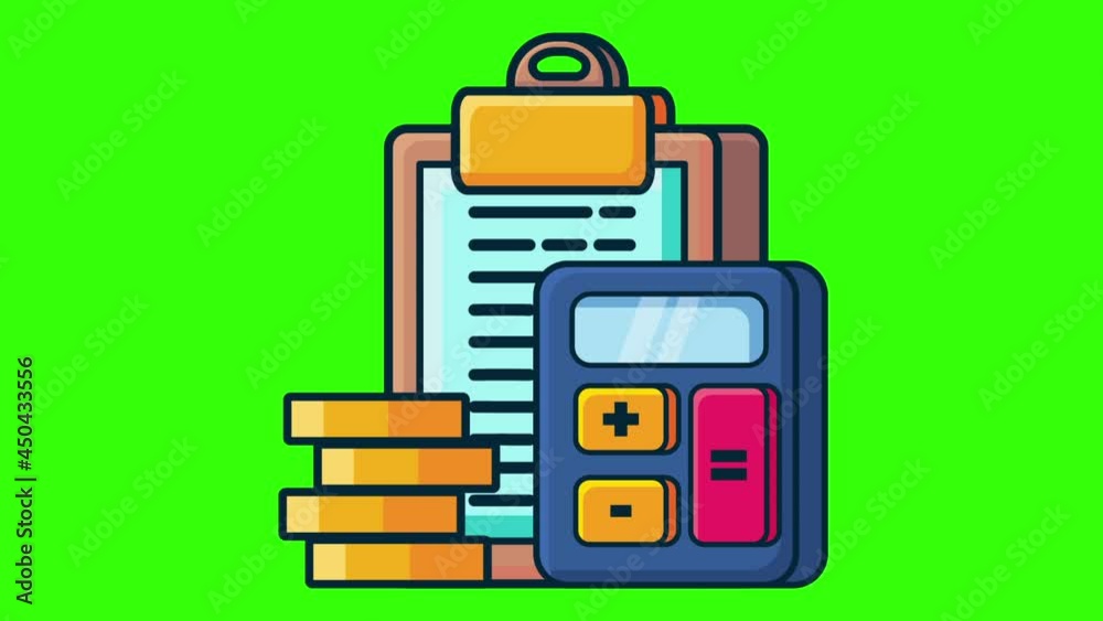 budget plan concept symbol animation on green screen background Stock ...