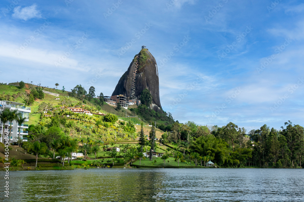 Amazing view of the Rock of Guatape, near Medellin, Colombia Stock ...