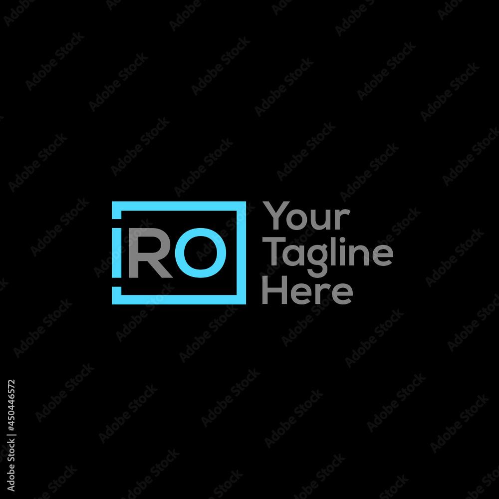 IRO letter logo design on black background.IRO creative initials letter ...