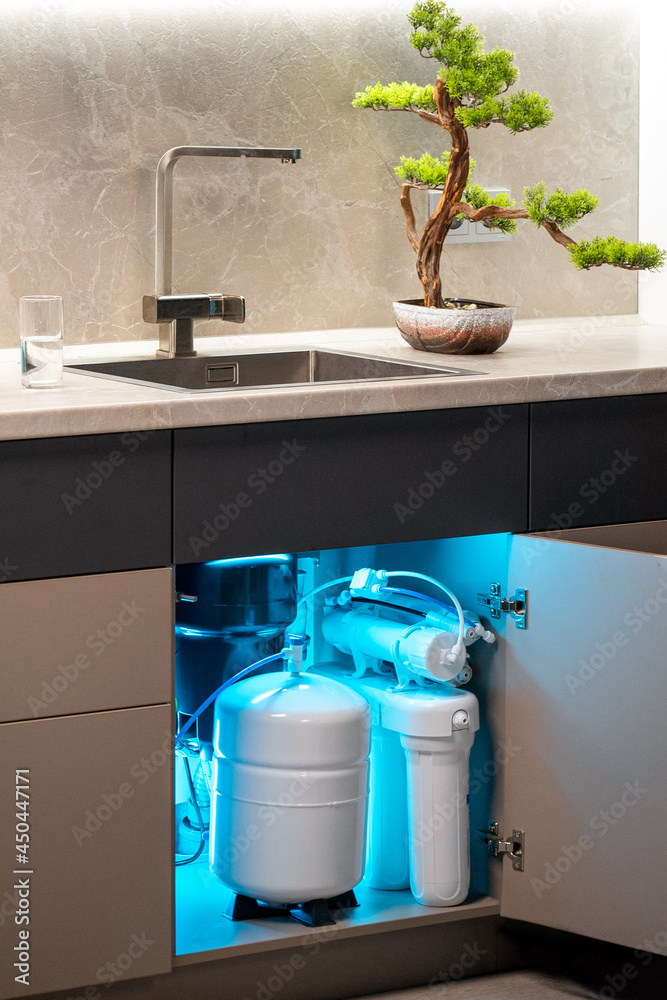 House water filtration system. Osmosis deionization system ...