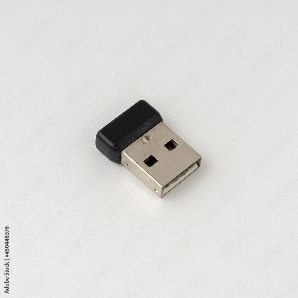 Wireless mouse dongle isolated on white background. Stock Photo | Adobe ...