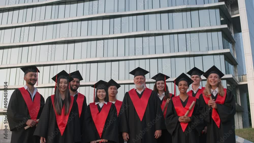 International university graduates rejoice at the end of their studies ...