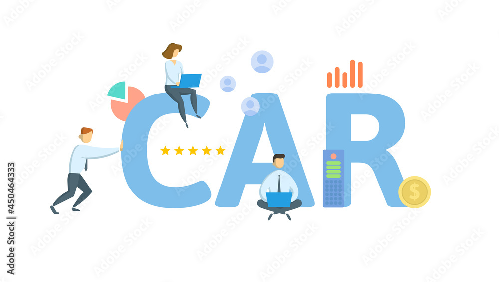 CAR, Corrective Action Request. Concept with keyword, people and icons ...