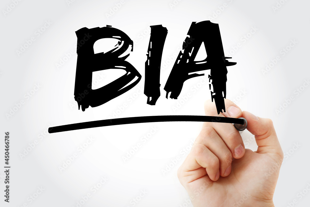 BIA - Business Impact Analysis acronym with marker, concept background ...