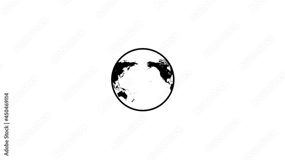 Earth Animated line Icon. 4k Animated Icon to Improve Project and ...