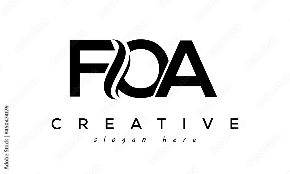 Letter FOA creative logo design vector Stock Vector | Adobe Stock