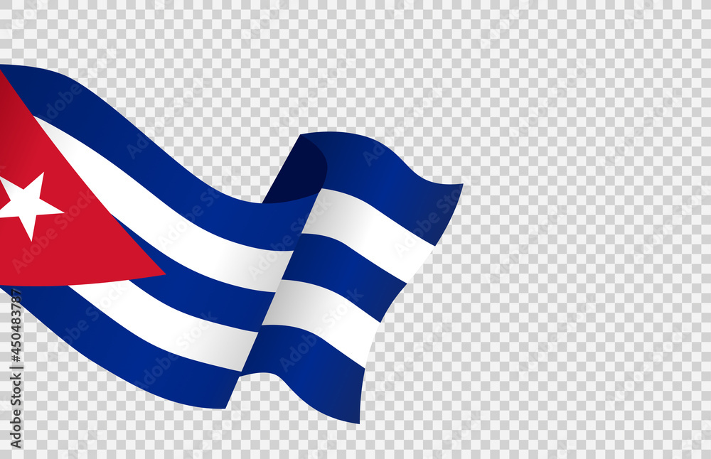 Vetor de Waving flag of Cuba isolated on png or transparent background ...