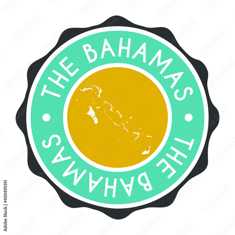The Bahamas Badge Map Vector Seal Vector Sign. National Symbol Country ...