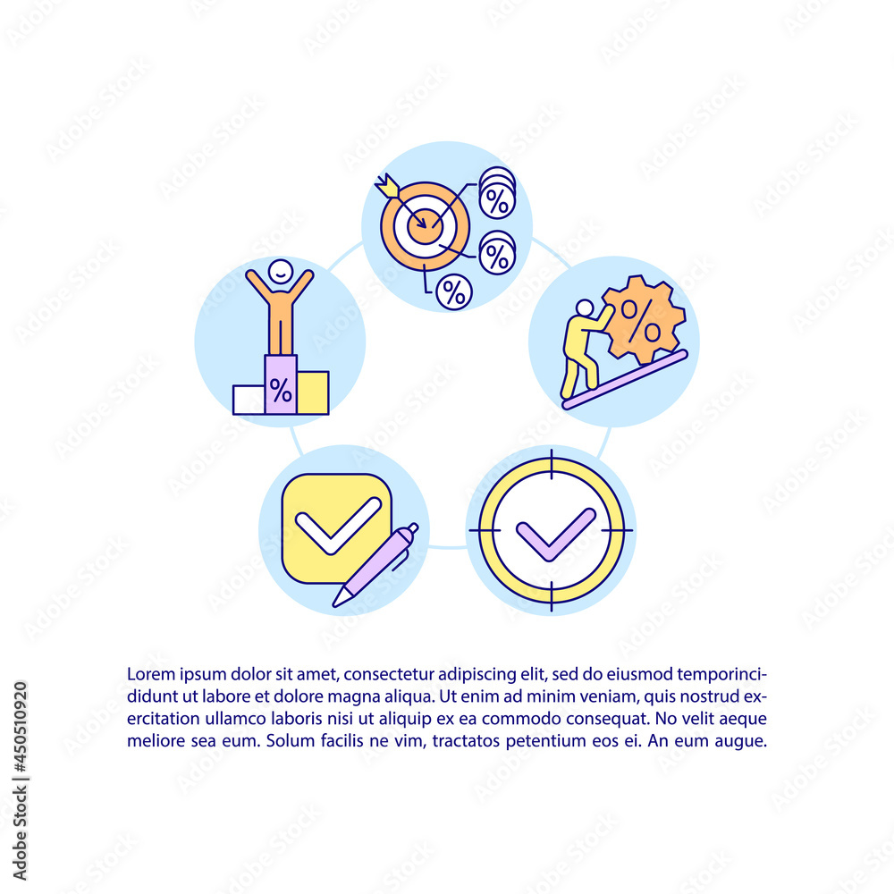 Challenge based program concept line icons with text. PPT page vector ...